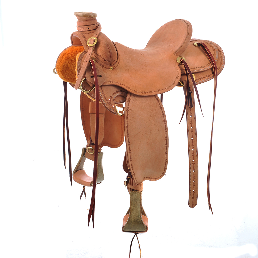 CUSTOM FULL ROUGHOUT RANCH SADDLE