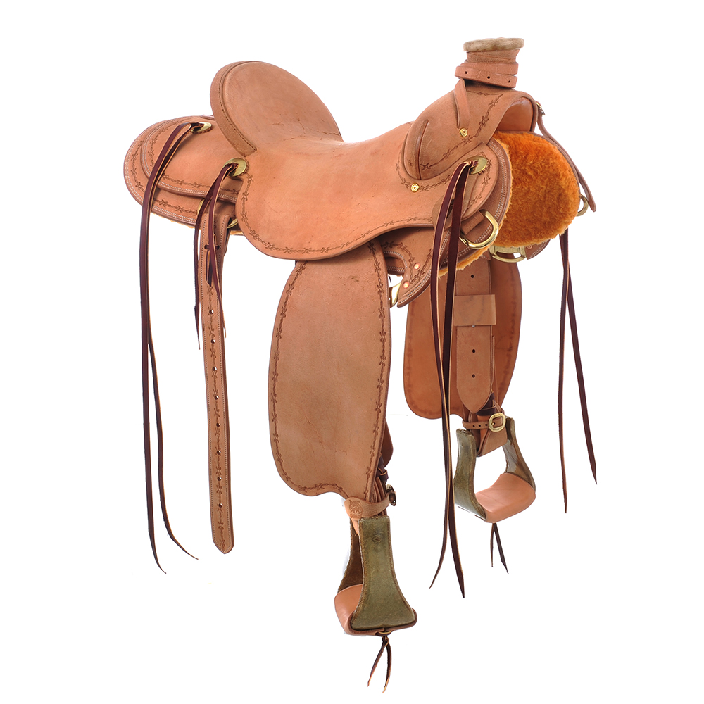 CUSTOM FULL ROUGHOUT RANCH SADDLE