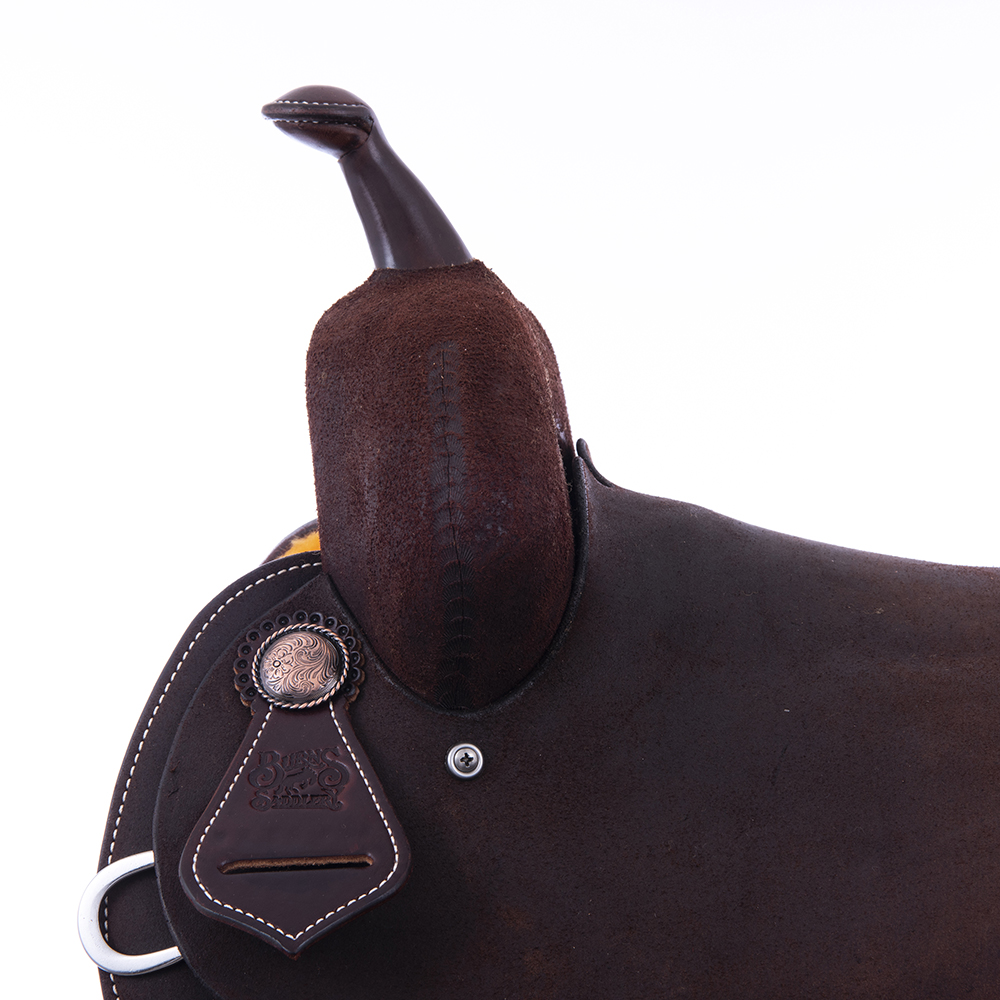 Chocolate Roughout Round Barrel Saddle