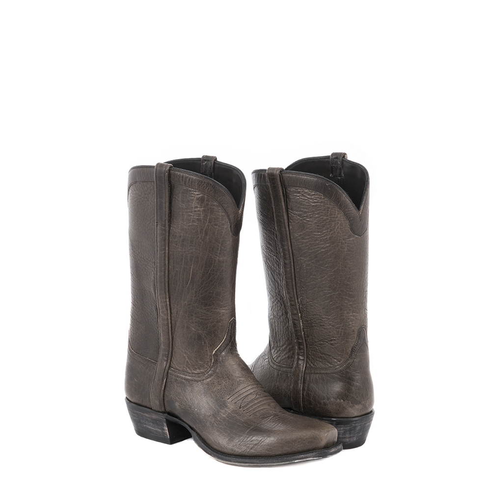 Men's Grey Bison Covered Seam Cowboy Boot