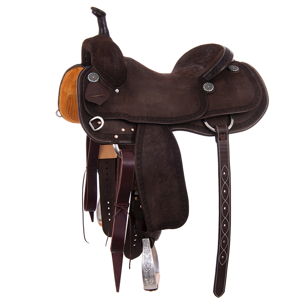 Burns Chocolate RO Cutter Saddle Conventional Full Deeter Border