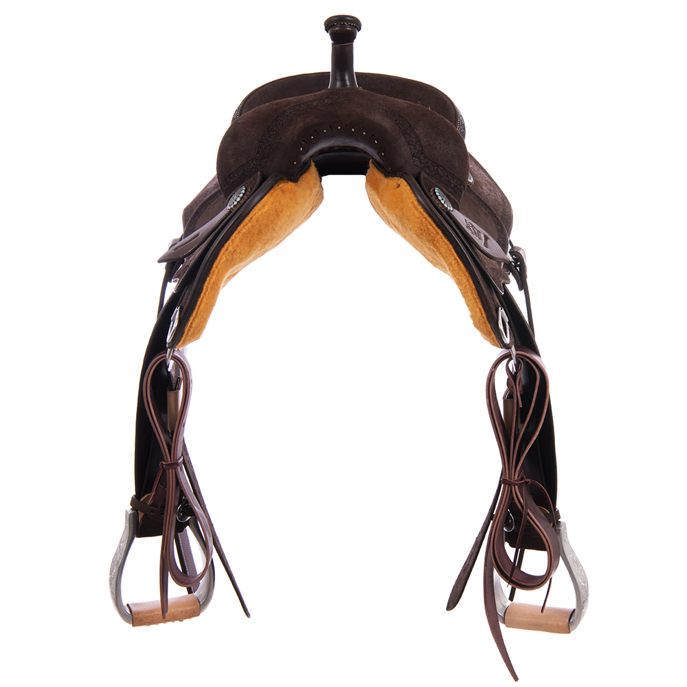 Burns Chocolate RO Cutter Saddle Conventional Full Deeter Border