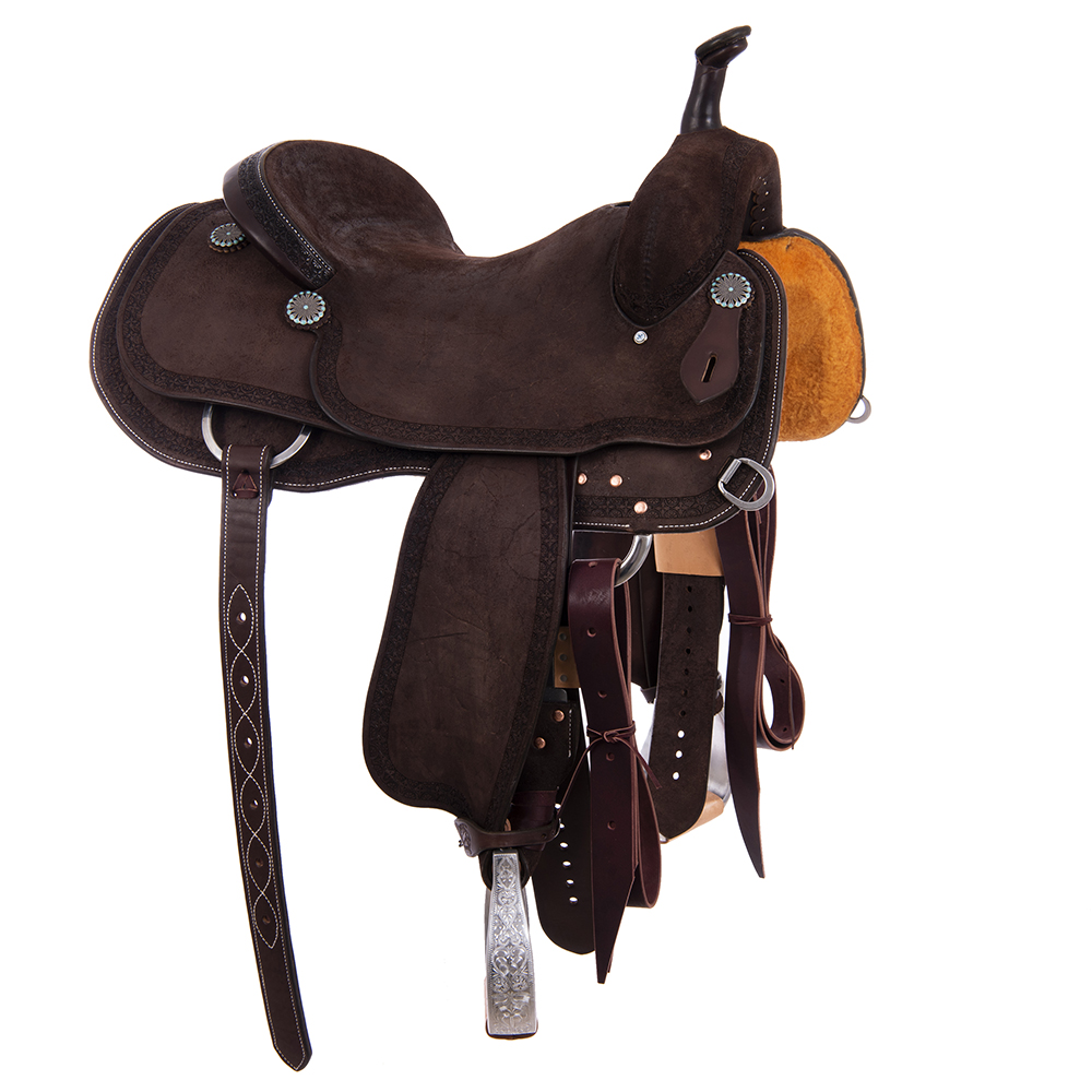 Burns Chocolate RO Cutter Saddle Conventional Full Deeter Border