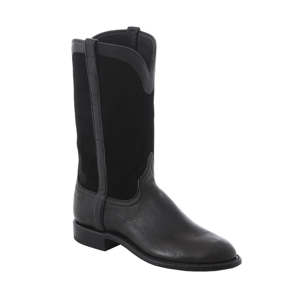 Men's Black Bison Henry Roper Boot
