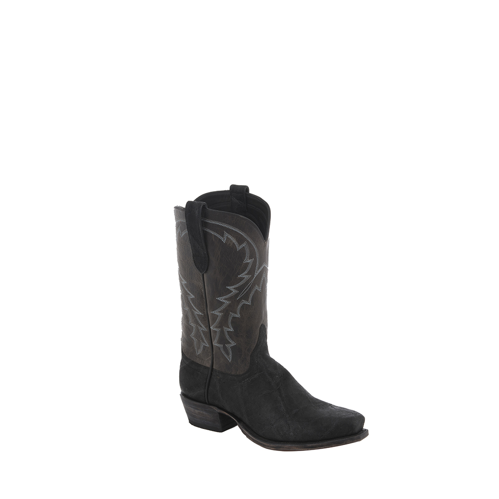 Men's Black Elephant Bison Cowboy Boot