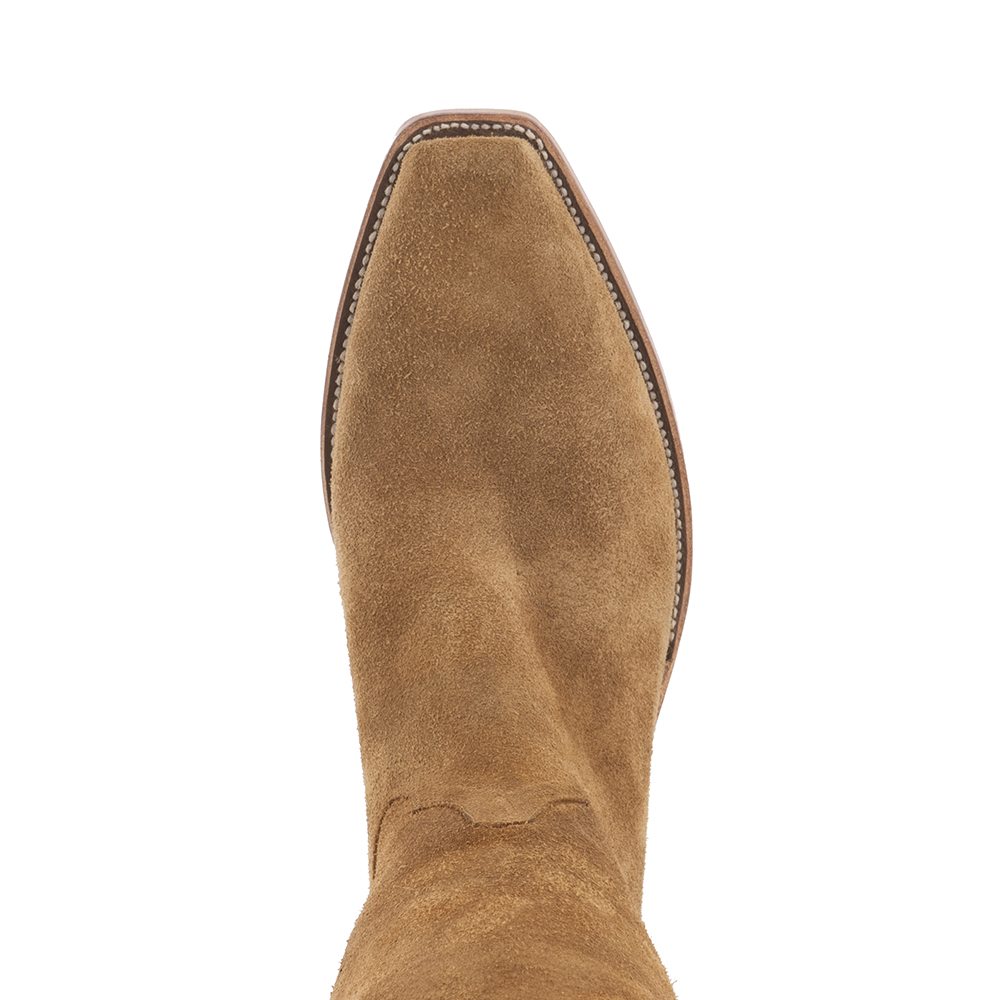 Burns Women's Tan Rough Out Suede Tall Cowboy Boot