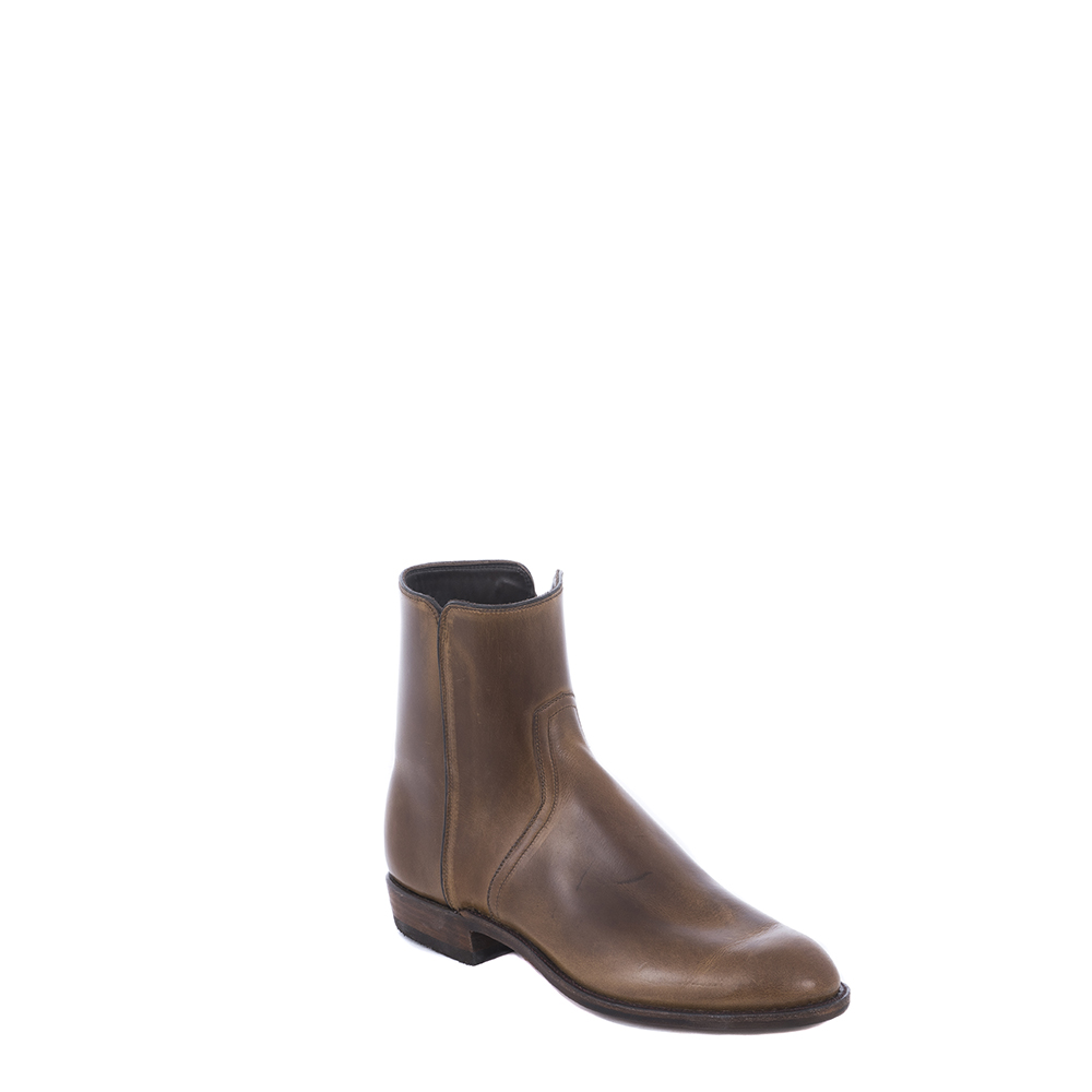 Men's Brown Short Zip Roper Boot