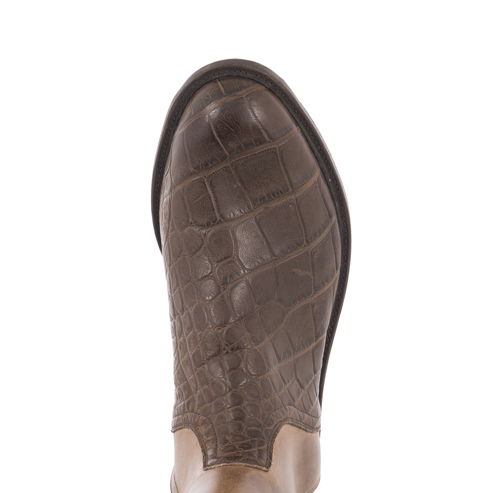Men's Chocolate Alligator Roper Boot