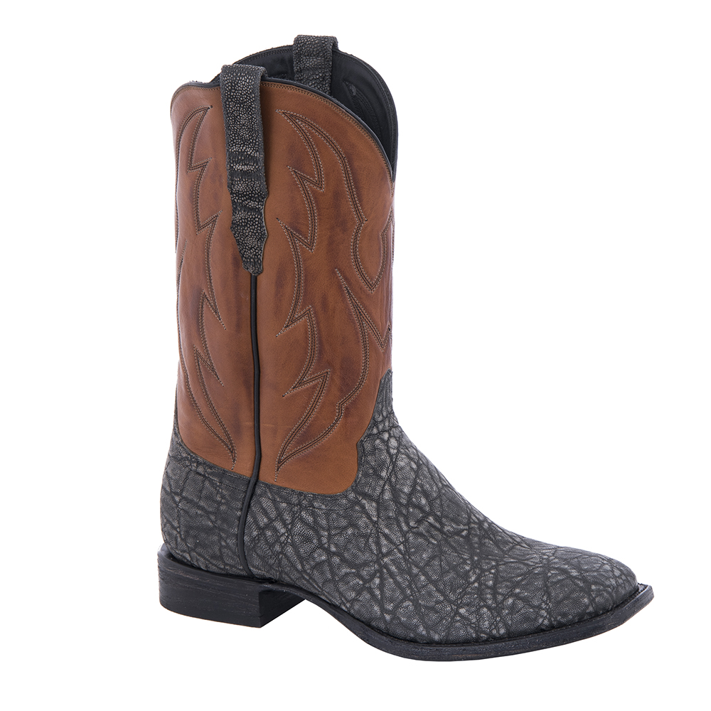 Men's Grey Safari Elephant Burnished Goat Cowboy Boots
