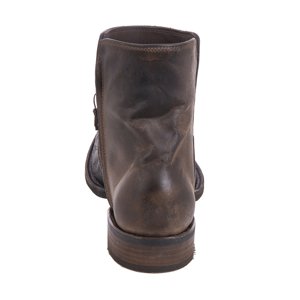 Mens Short Zip Nicotine Elephant Mini Vibram Sole