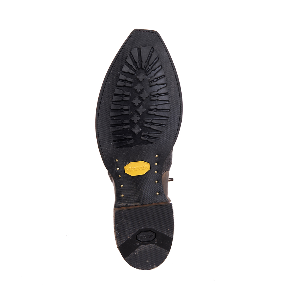 Mens Short Zip Nicotine Elephant Mini Vibram Sole