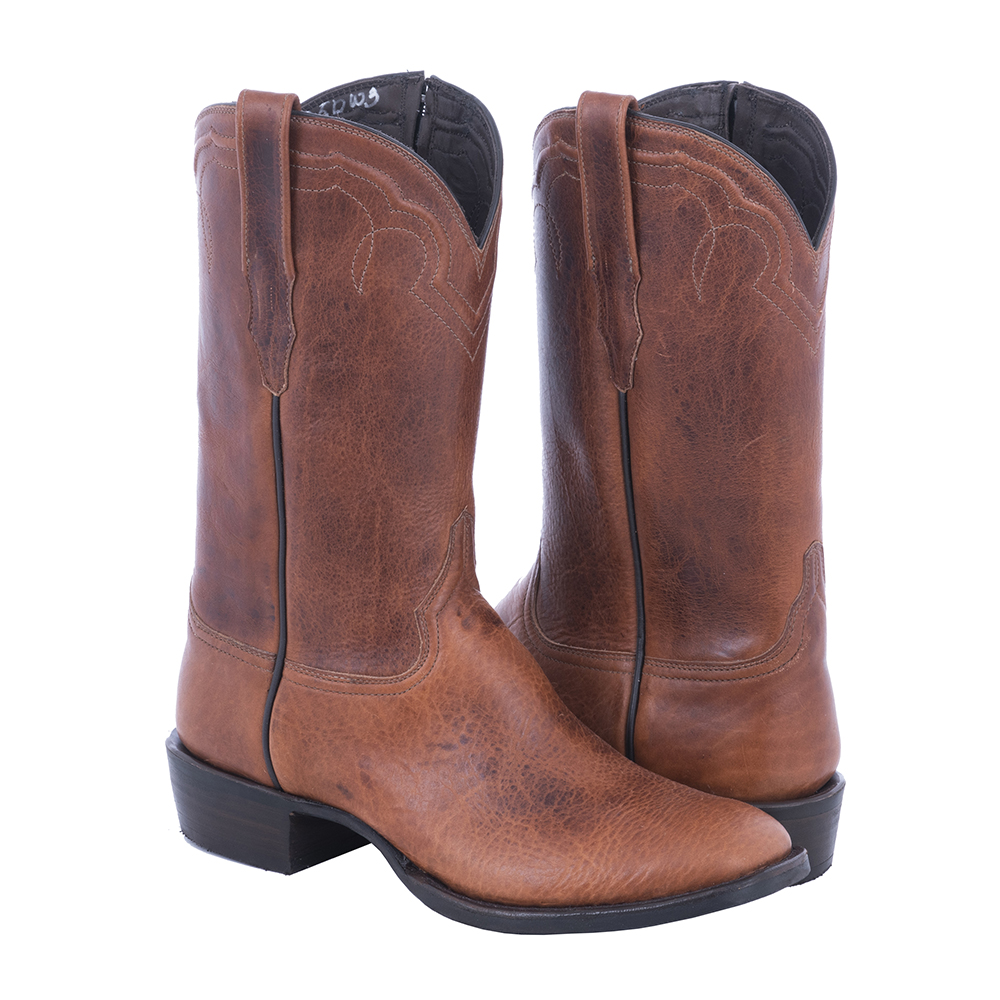 Men's Arrow Stitch Whiskey Bison Cowboy Boots