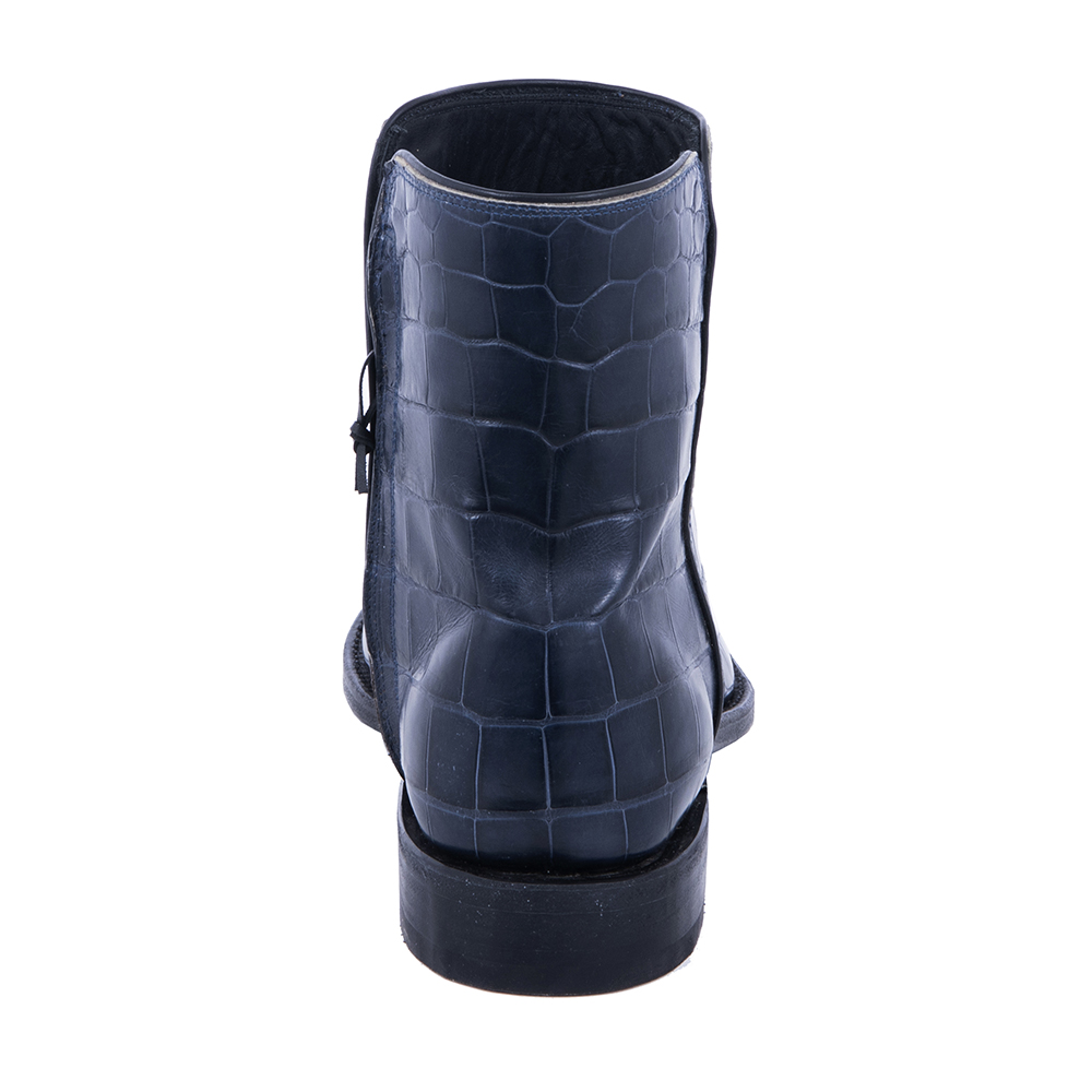 Men's Short Navy Alligator Roper Boot