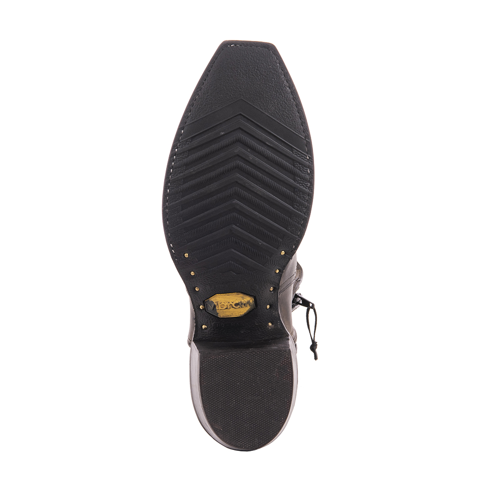 Men's Grey Goat Short Zip Boot with Mini Vibram Sole