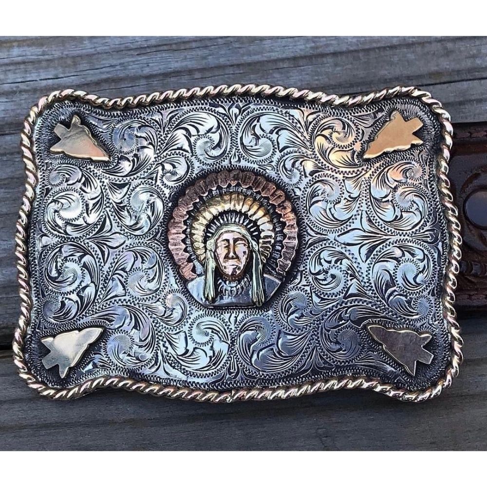 Sunset Trails Walkara 3 Gold Chief Belt Buckle